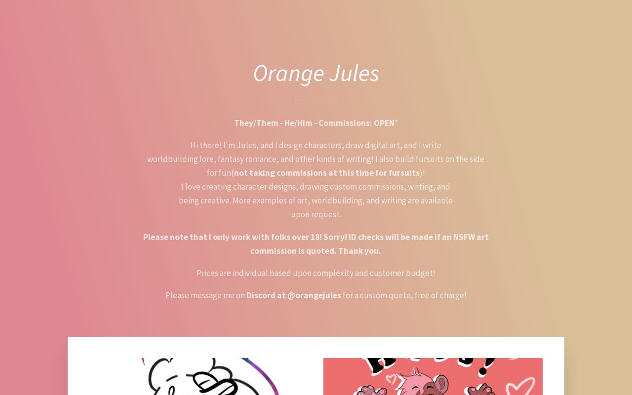 Orange Jules Carrd